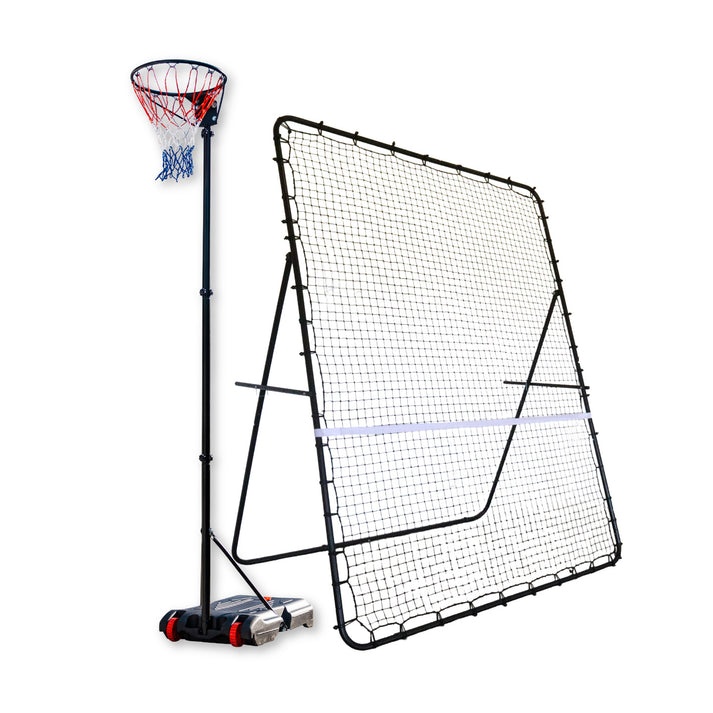 Ultimate Pack - Netball Stand + Rebounder Net – Silver Fern
